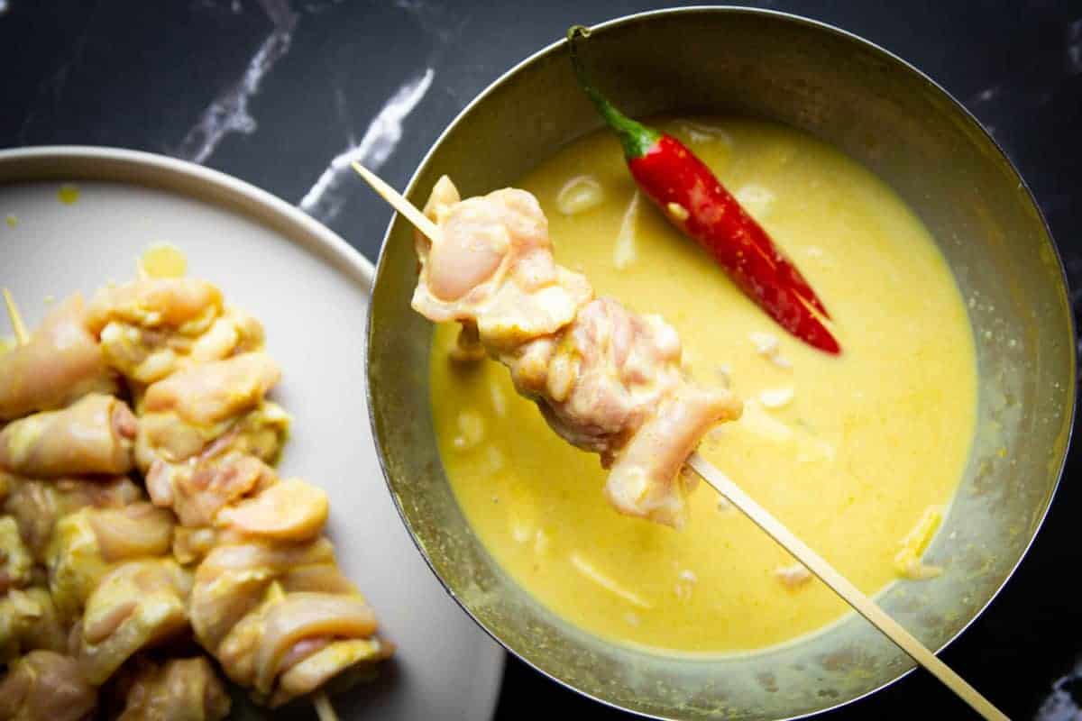 Easy Charcoal Chicken Satays - Braised & Deglazed