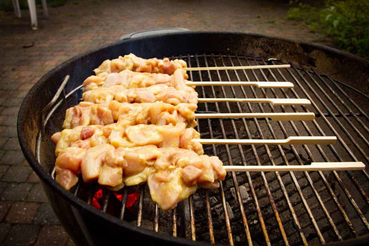 Easy Charcoal Chicken Satays - Braised & Deglazed