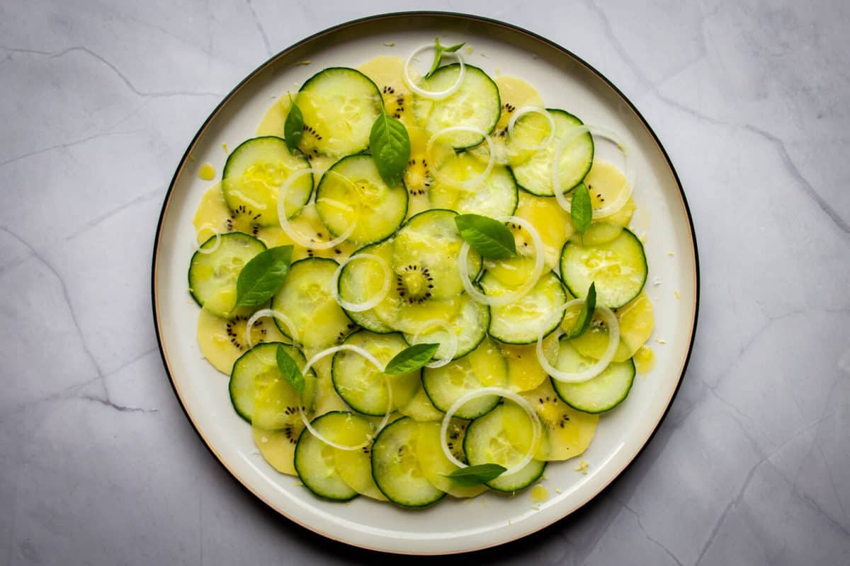 Alain Passard's Cucumber Carpaccio Salad - Braised & Deglazed