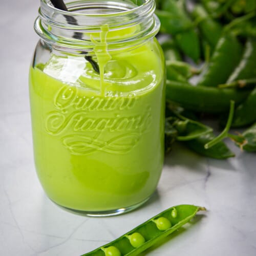 6 Ingredient Super Easy Pea Puree (Pea Butter)